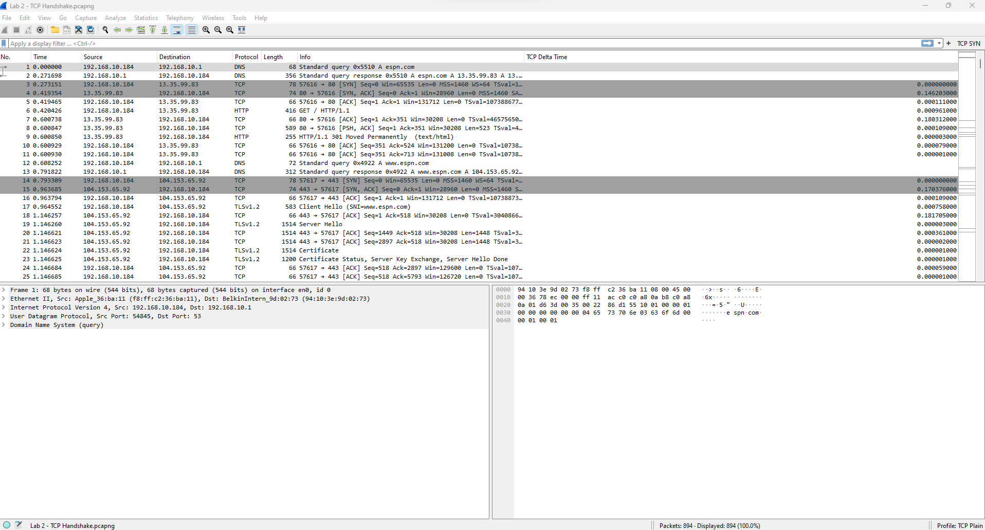 Solved 1. ﻿How many TCP connections are in the trace file?2. | Chegg.com