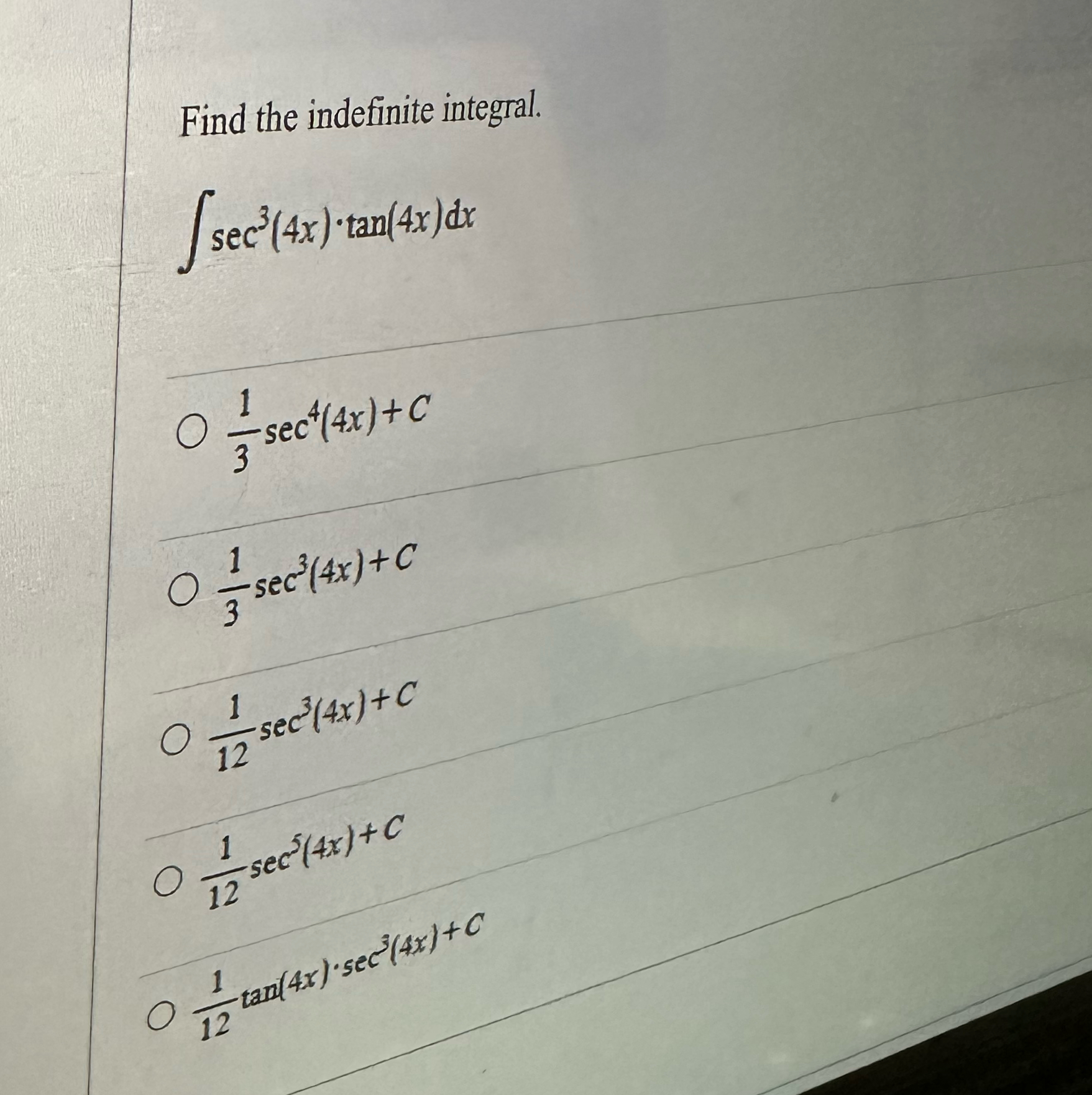 Solved Find the indefinite | Chegg.com