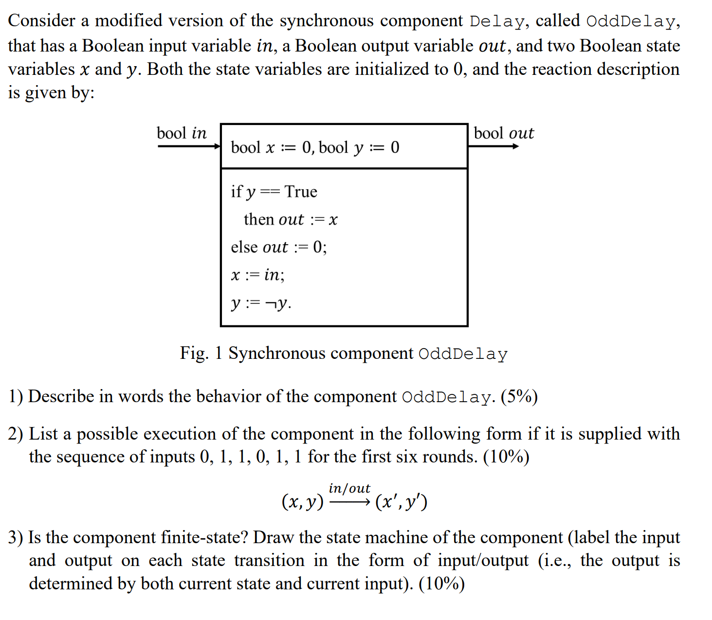 Solved Consider a modified version of the synchronous | Chegg.com