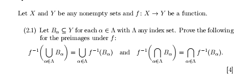 Solved Let x ﻿and Y ﻿be any nonempty sets and f:x→Y ﻿be a | Chegg.com