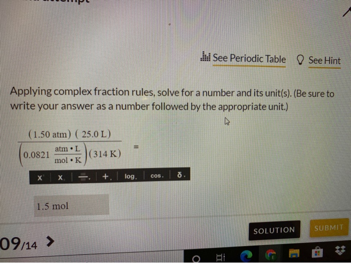 Solved See Periodic Table See Hint Applying complex fraction | Chegg.com