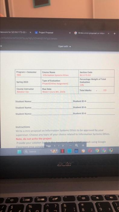 Solved lasswork for S23 BU1173-G3A X | Chegg.com