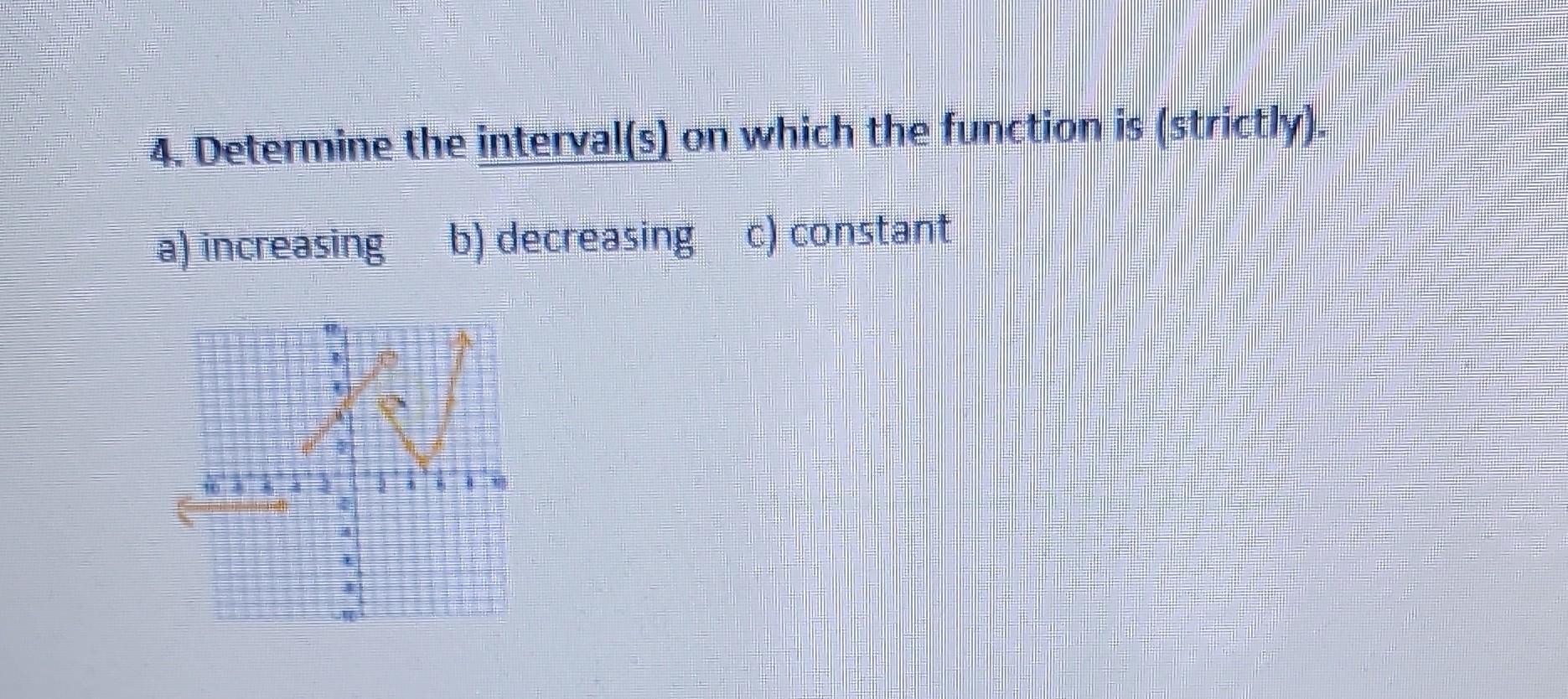 Solved 4. Determine the interval(s) on which the function is | Chegg.com