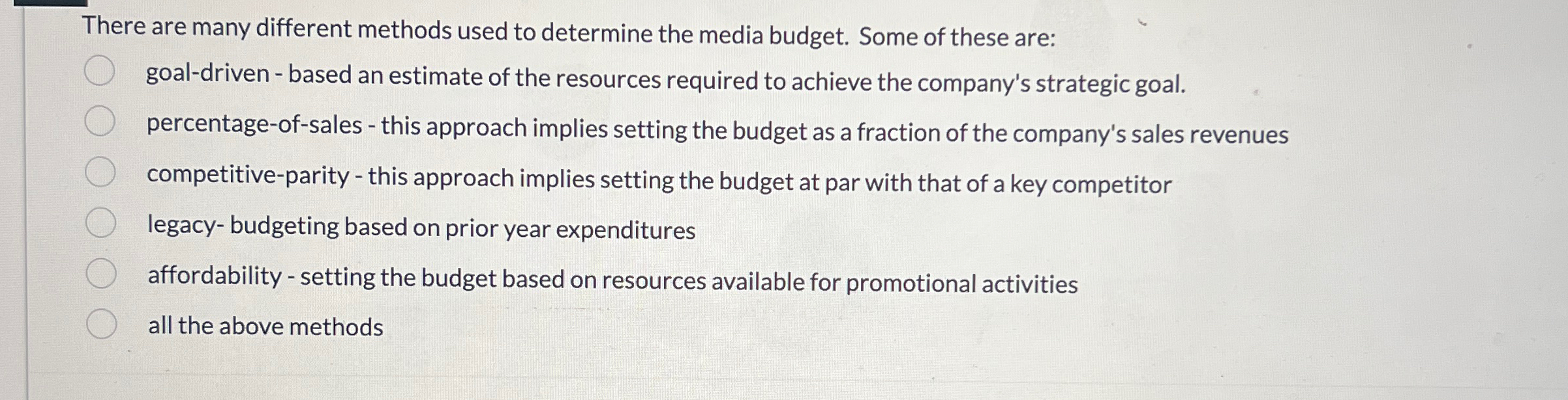 Solved There are many different methods used to determine | Chegg.com
