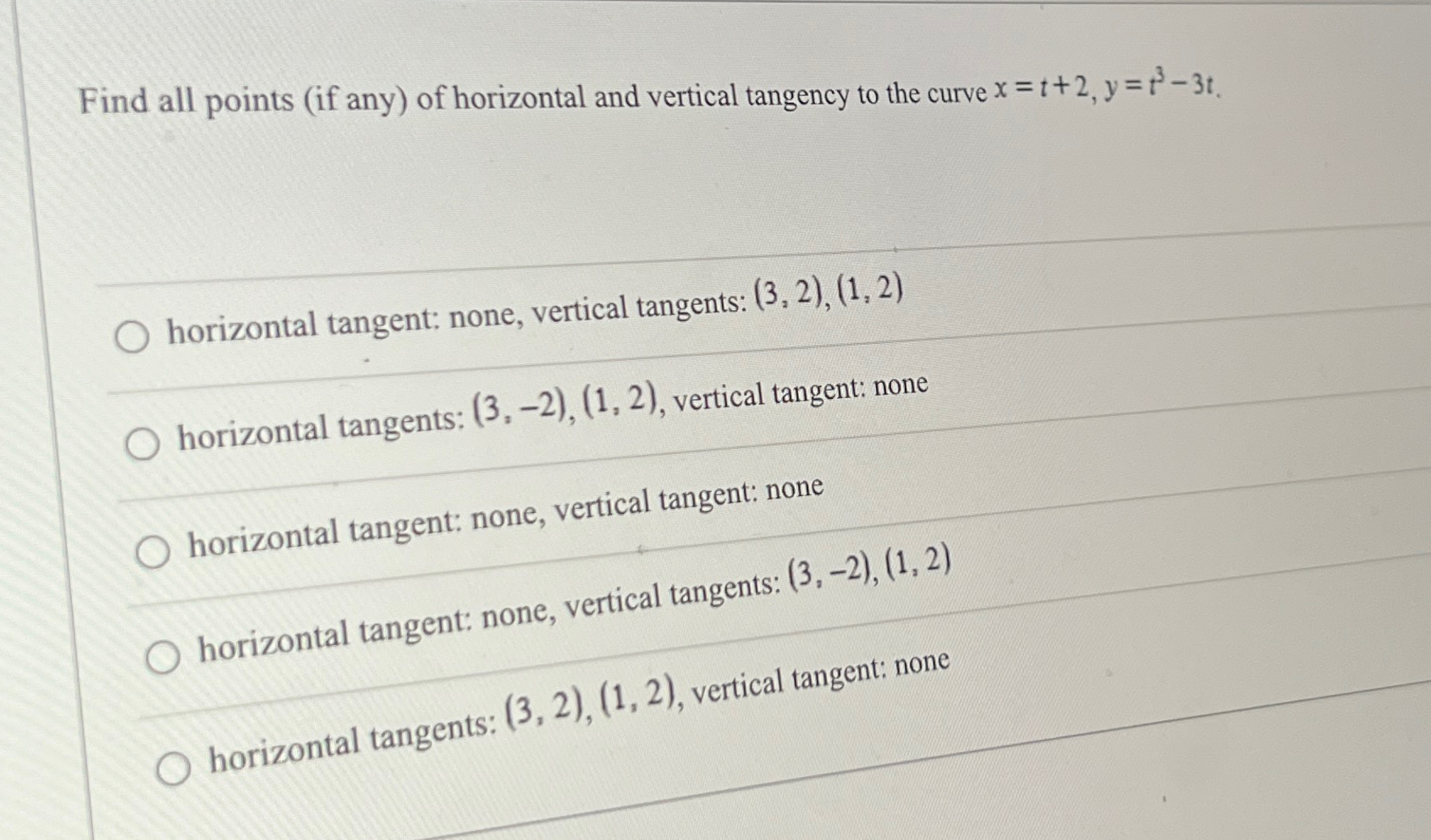 Solved Find all points (if any) ﻿of horizontal and vertical | Chegg.com