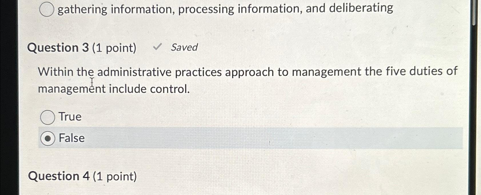 Solved gathering information, processing information, and | Chegg.com