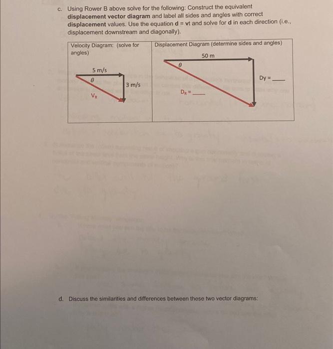using rower B, solve for the following : construct | Chegg.com