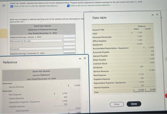 Solved DTt (Cick on the icon to view the adyusted trial | Chegg.com