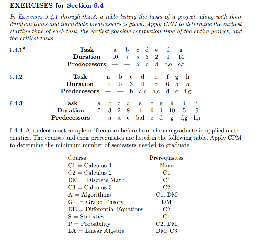 Solved EXERCISES for Section 9.4 ﻿In Exercises 9.4.1 | Chegg.com