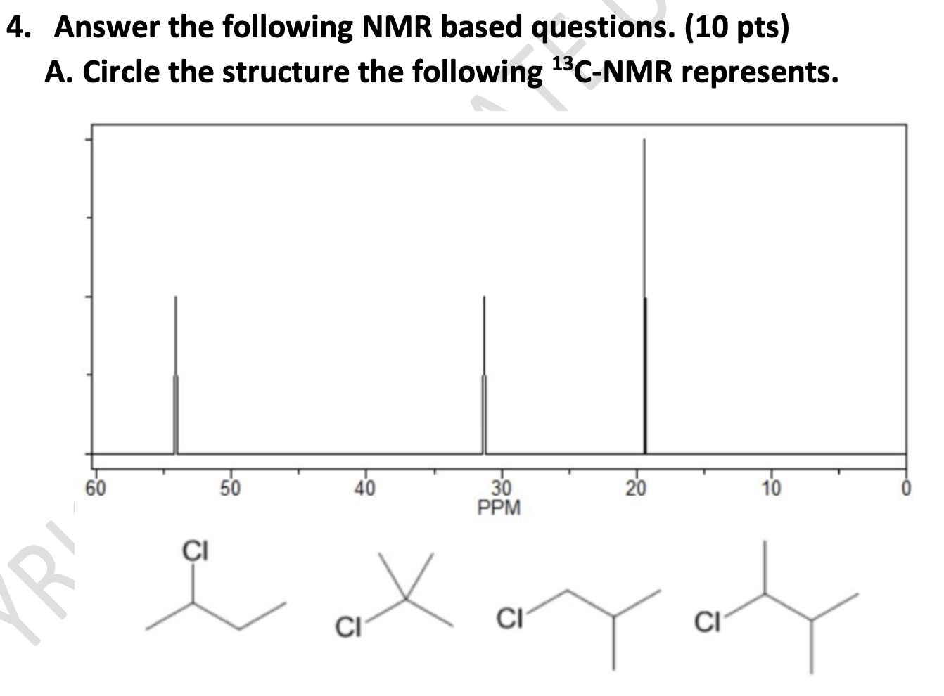 Solved Answer the following NMR based questions. ( 10 | Chegg.com