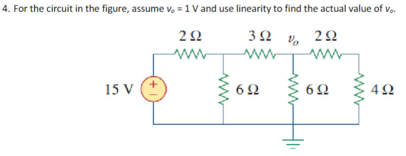 Solved For the circuit in the figure, assume v0=1V and use | Chegg.com Solved For the circuit in the figure, assume v0=1V and use | Chegg.com