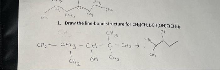 Solved 1. Draw the line-bond structure for | Chegg.com