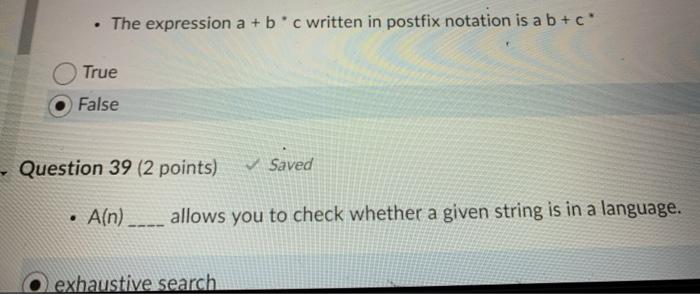 Solved . The expression a +b'c written in postfix notation | Chegg.com