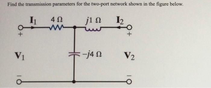 Solved Find the transmission parameters for the two-port | Chegg.com