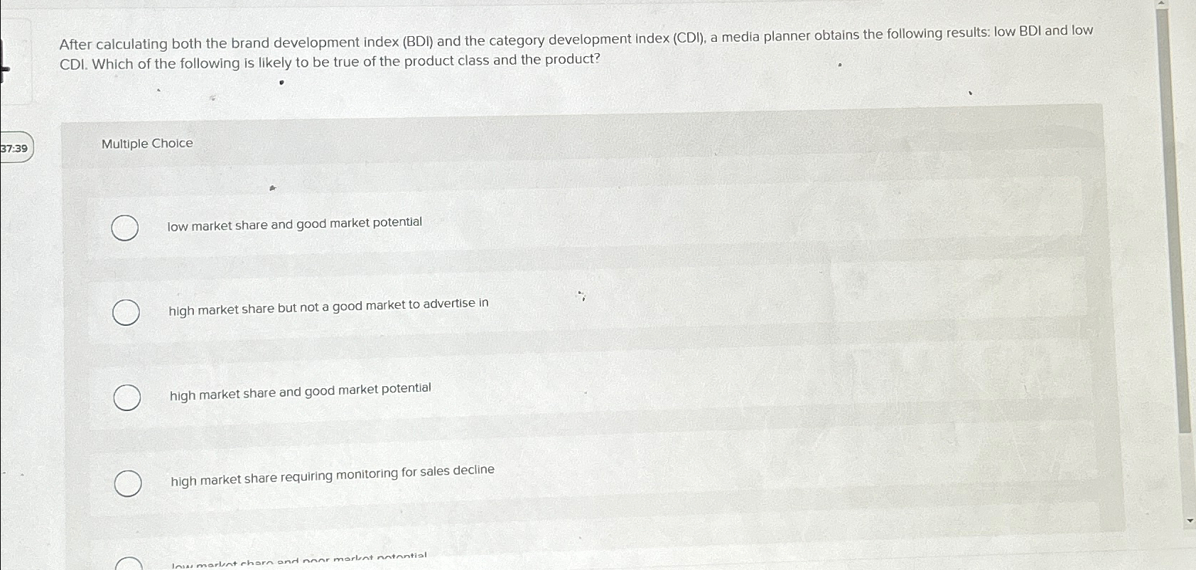 Solved After calculating both the brand development index | Chegg.com