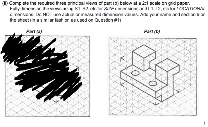 Solved The required principal views are Top, Front, and | Chegg.com