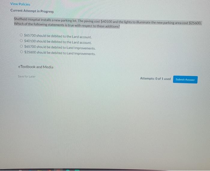 Solved View Policies Current Attempt in Progress Sheffield | Chegg.com