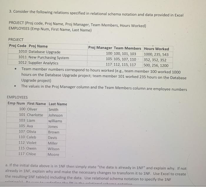 Solved 3. Consider the following relations specified in | Chegg.com