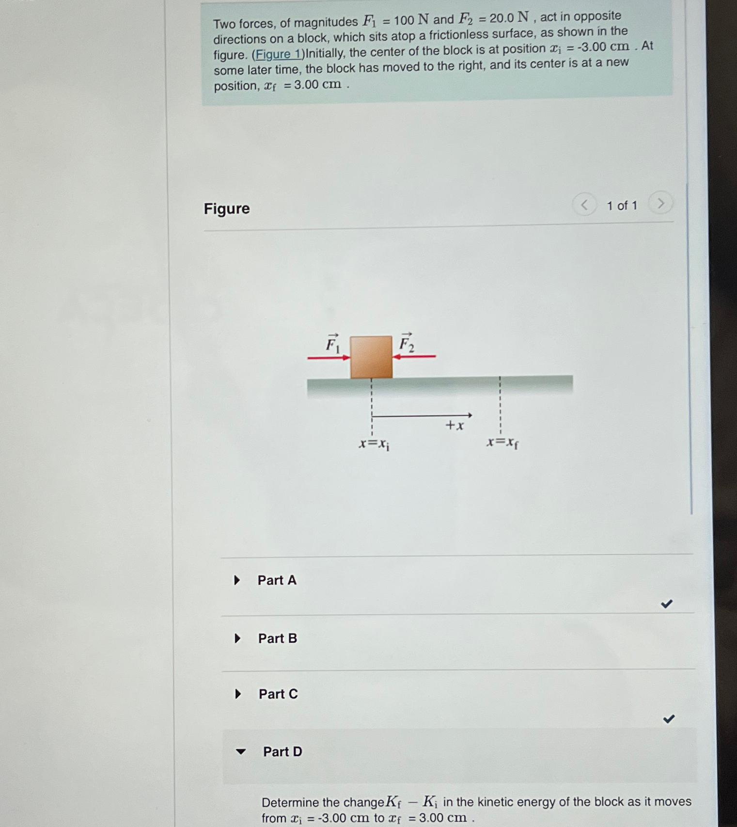 Solved Two forces, of magnitudes F1=100N ﻿and F2=20.0N, ﻿act | Chegg.com