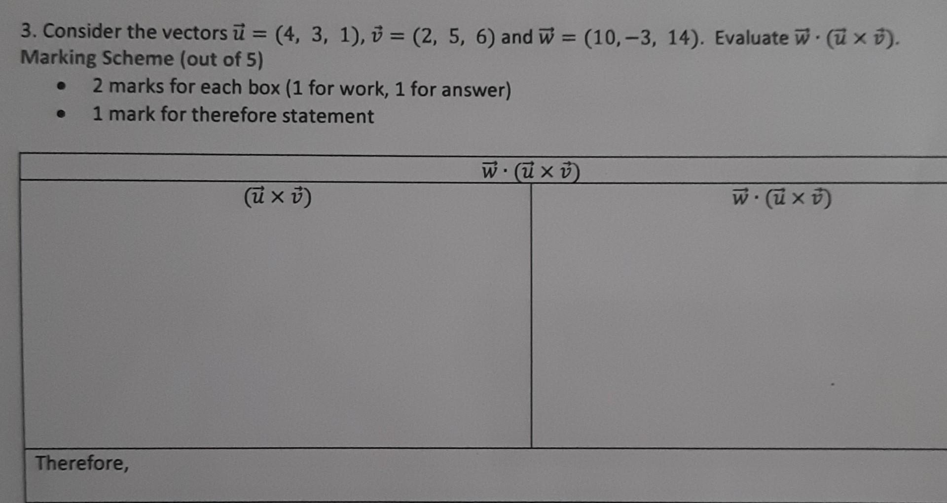 Solved 3-3F-3) This question is from Cross product and its | Chegg.com
