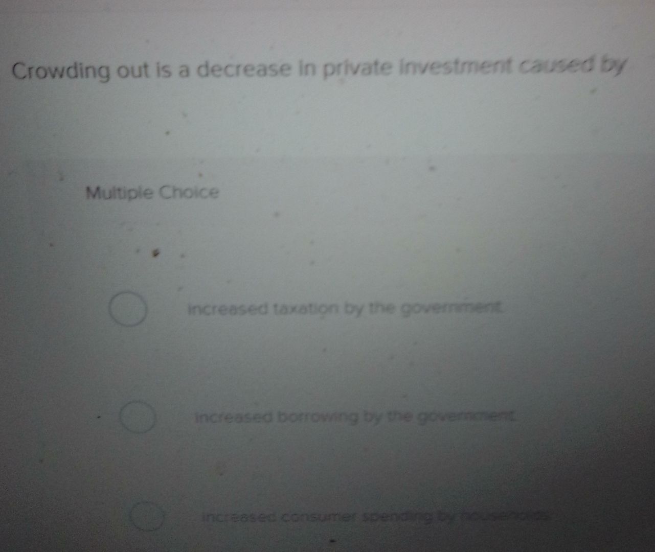 Solved Crowding out is a decrease in private investment | Chegg.com