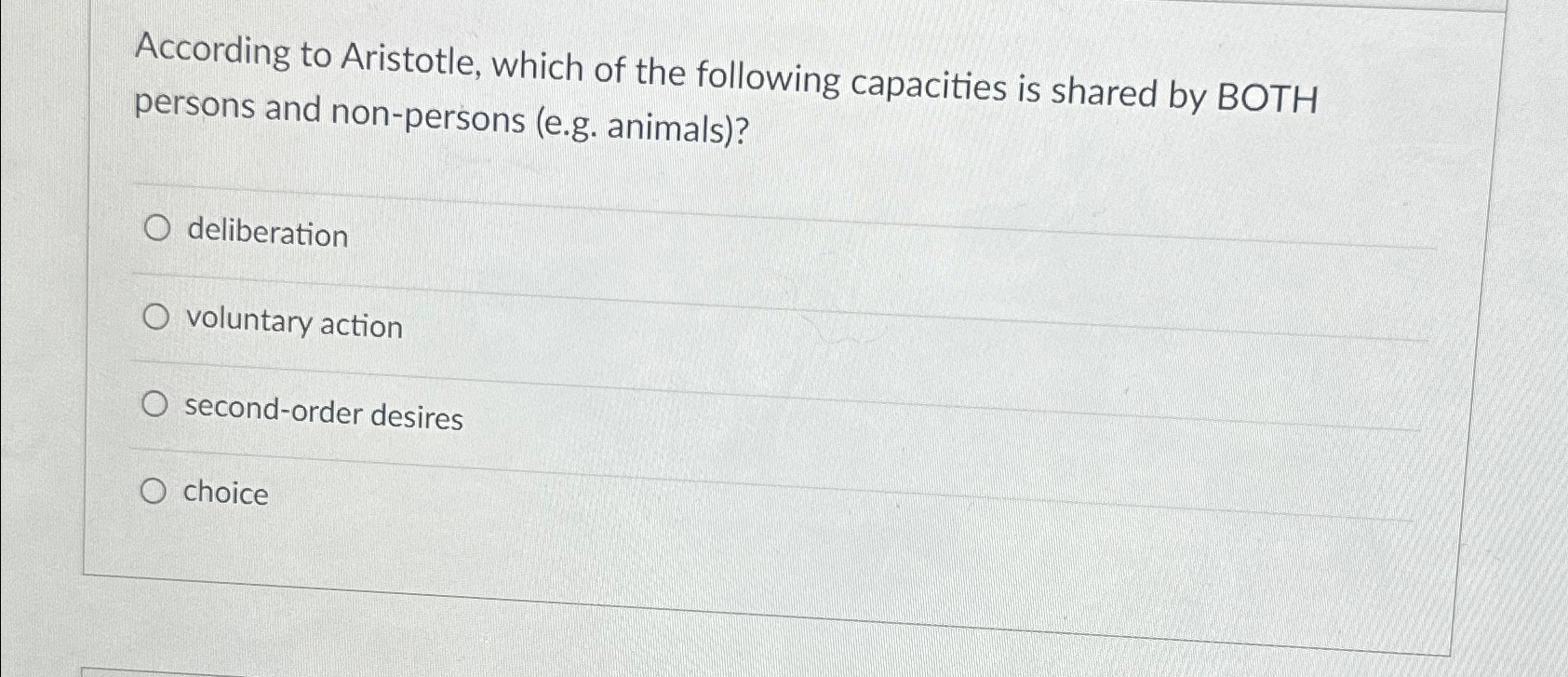 Solved According to Aristotle, which of the following | Chegg.com
