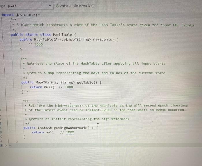 Solved 1. Hash Table From Event Stream Imagine we are | Chegg.com