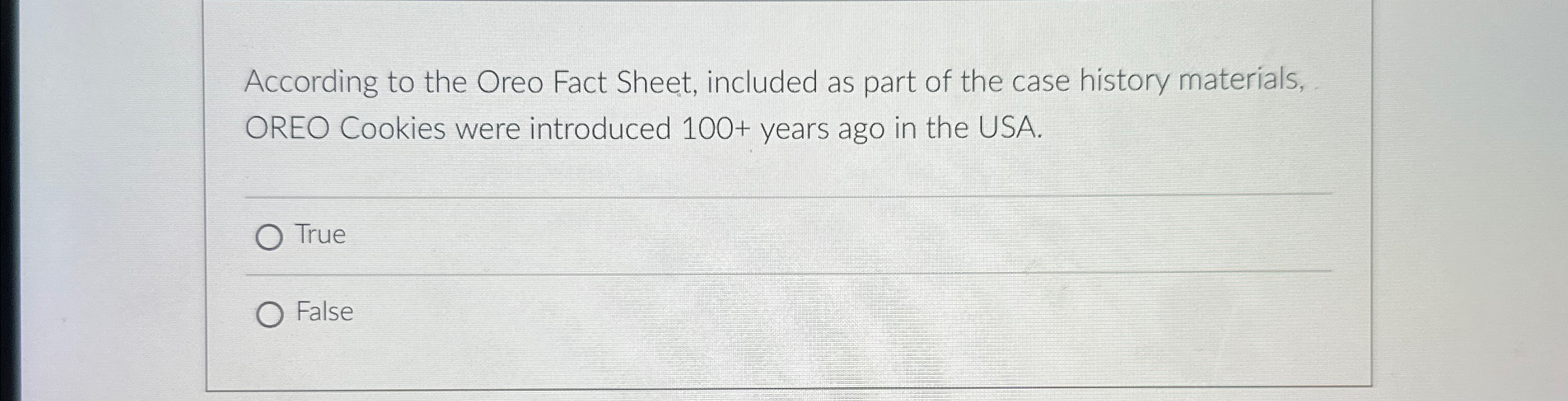 Solved According to the Oreo Fact Sheet, included as part of | Chegg.com