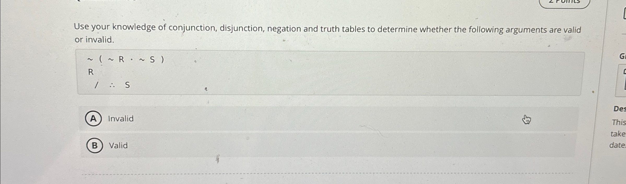 Solved Use your knowledge of conjunction, disjunction, | Chegg.com