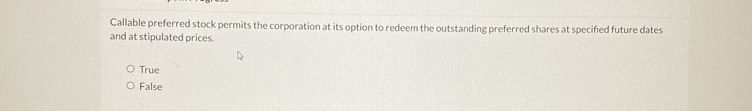 Solved Callable preferred stock permits the corporation at | Chegg.com