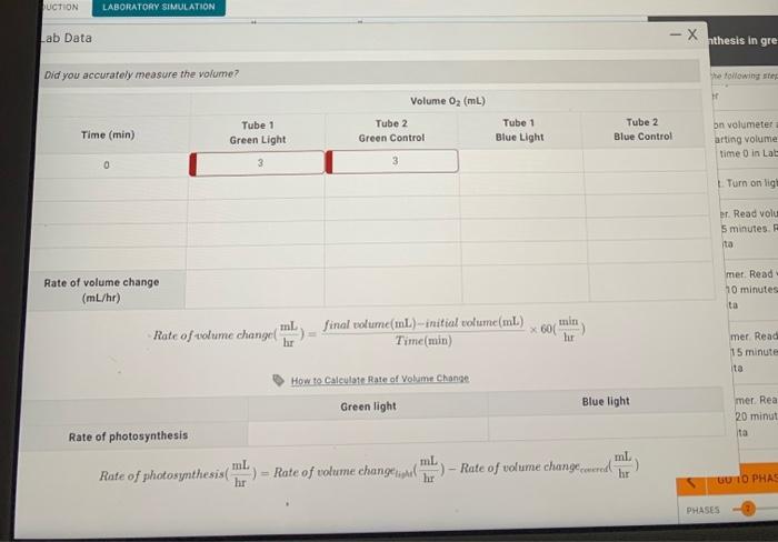 Solved Zoom in on volumeter and record starting volume | Chegg.com