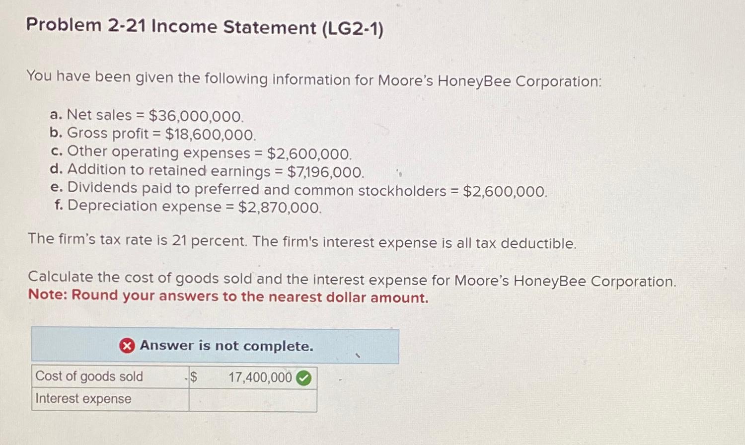 Solved Problem 2-21 ﻿Income Statement (LG2-1)You have been | Chegg.com