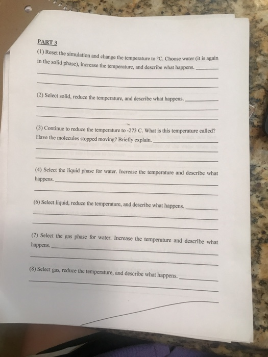 Solved PART 3 (1) Reset the simulation and change the | Chegg.com