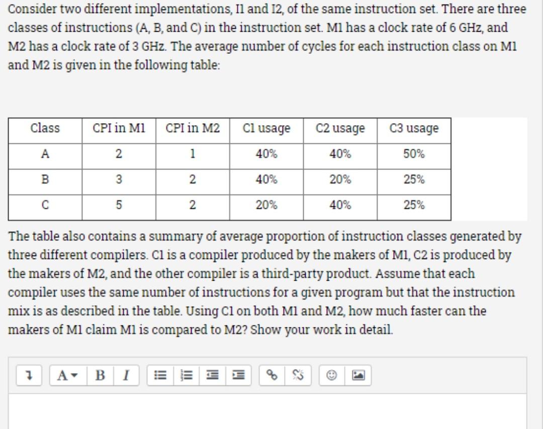 Solved Consider two different implementations, Il and 12 of | Chegg.com