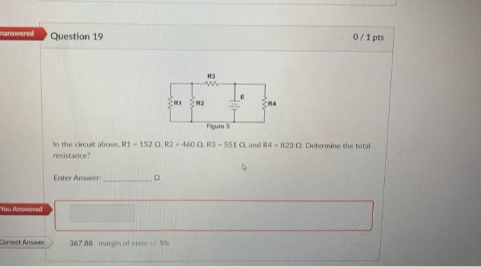 Solved nanswered Question 19 0/1 pts R3 RI R2 R4 Figures In | Chegg.com