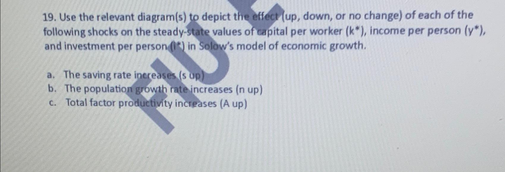 Solved Use the relevant diagram(s) ﻿to depict the effect | Chegg.com