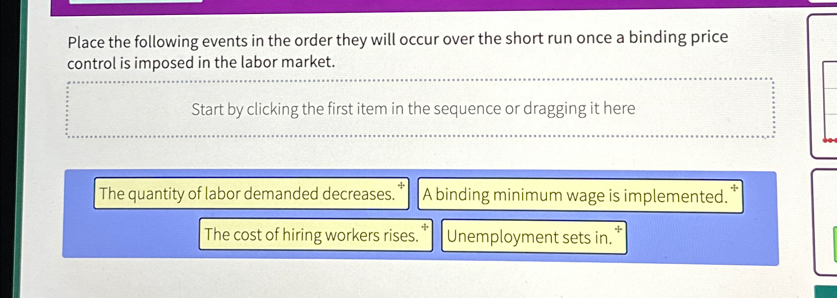 Solved Place the following events in the order they will | Chegg.com