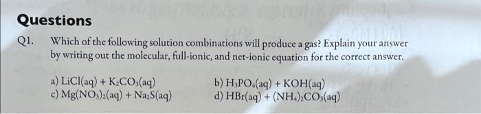 Solved ouestions 21. Which of the following solution | Chegg.com