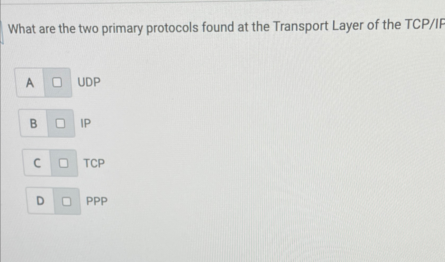 Solved What are the two primary protocols found at the | Chegg.com