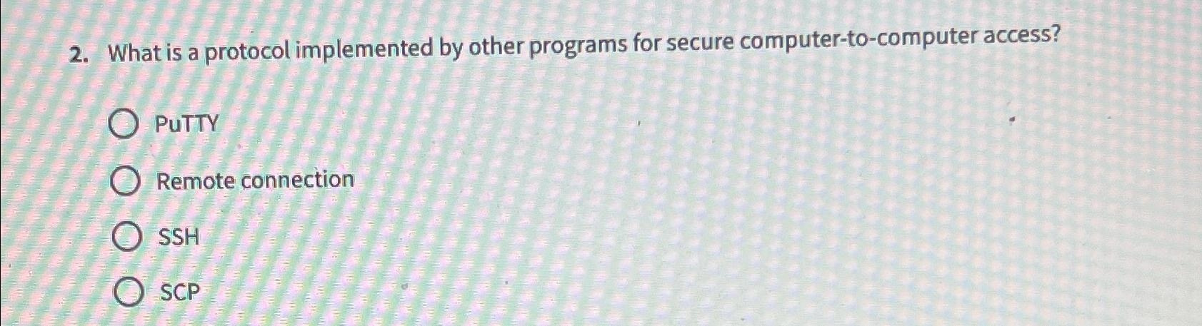 Solved What is a protocol implemented by other programs for | Chegg.com