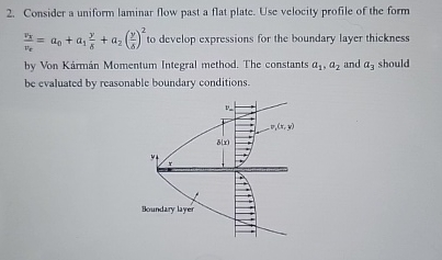 Solved Consider a uniform laminar flow past a flat plate. | Chegg.com