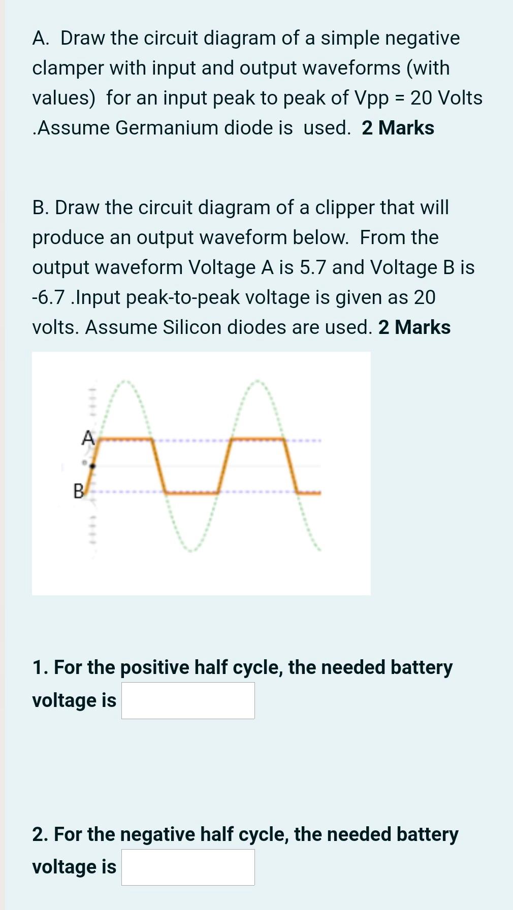 Solved A. Draw the circuit diagram of a simple negative | Chegg.com