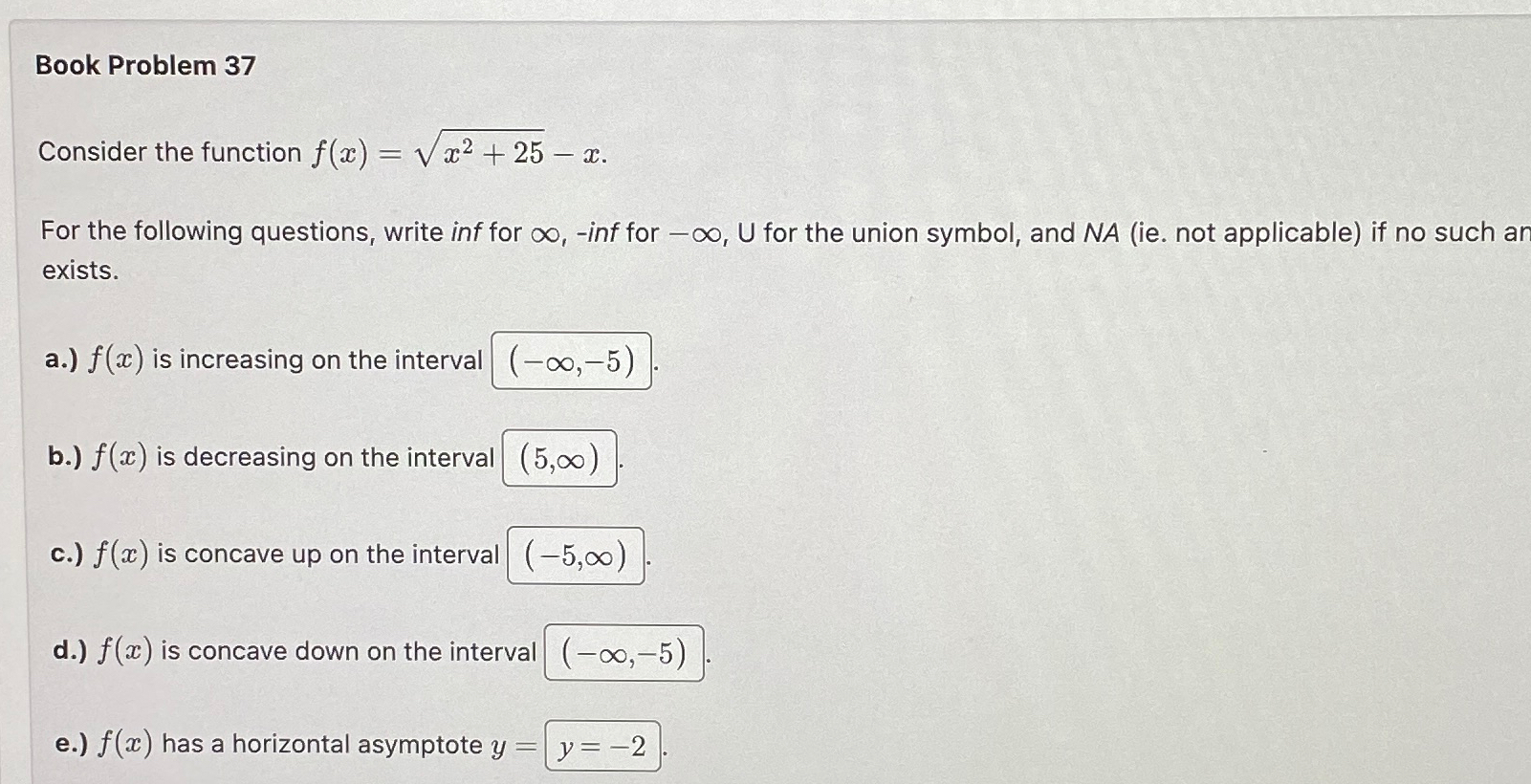 Solved Book Problem 37Consider the function | Chegg.com