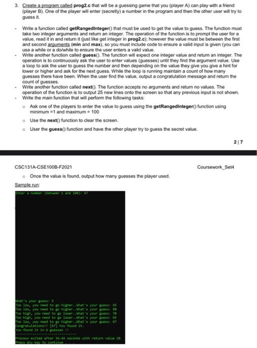 Solved 3. Create a program called prog2.c that will be a | Chegg.com