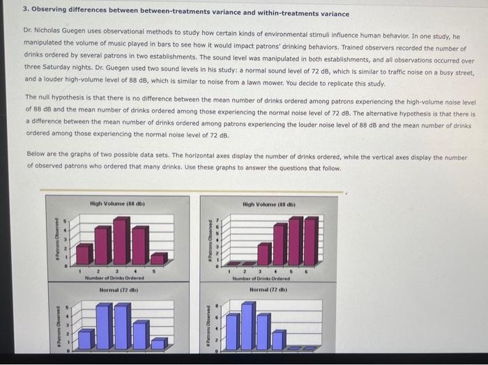 Solved 3. Observing differences between between-treatments | Chegg.com