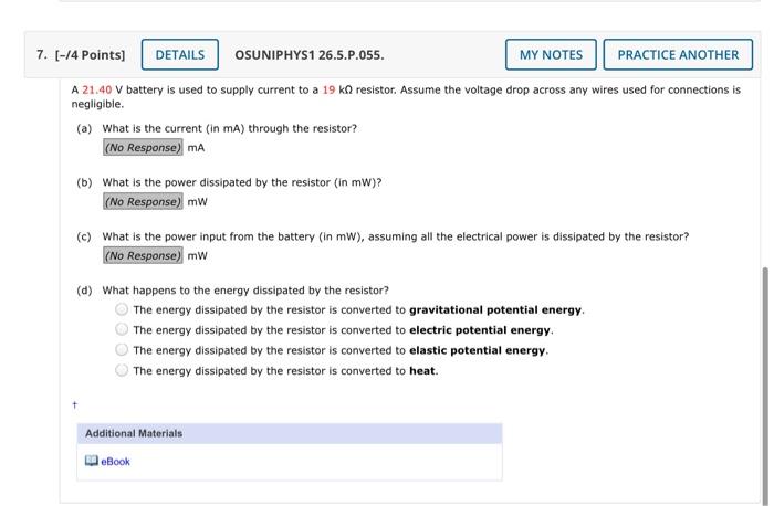 Solved 7. [-14 Points) DETAILS OSUNIPHYS1 26.5.P.055. MY | Chegg.com Solved 7. [-14 Points) DETAILS OSUNIPHYS1 26.5.P.055. MY | Chegg.com