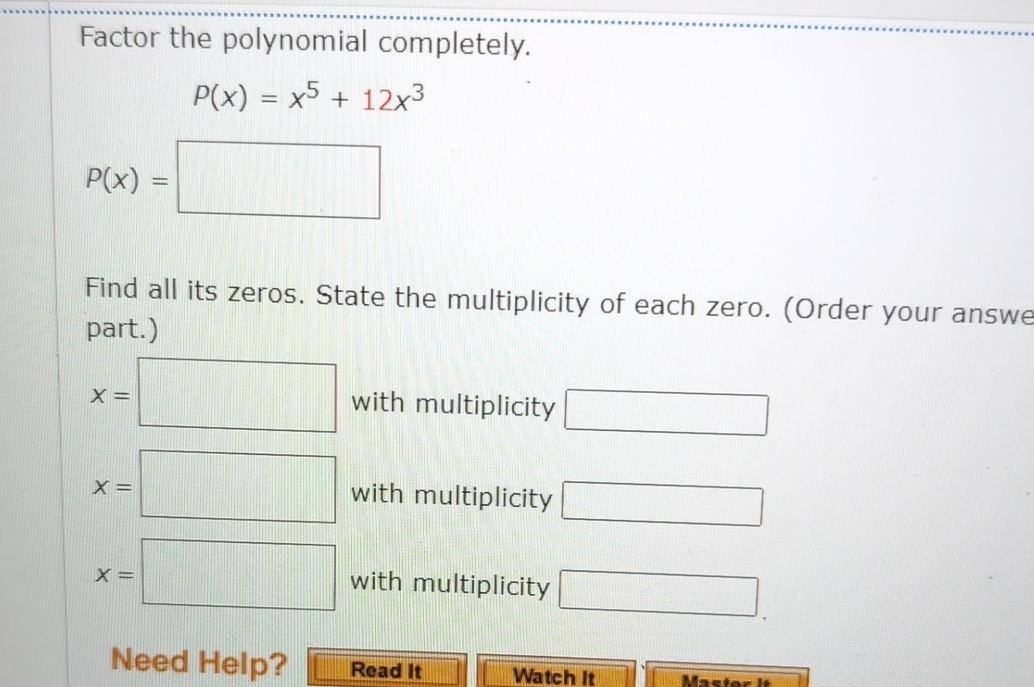 Solved Factor the polynomial | Chegg.com