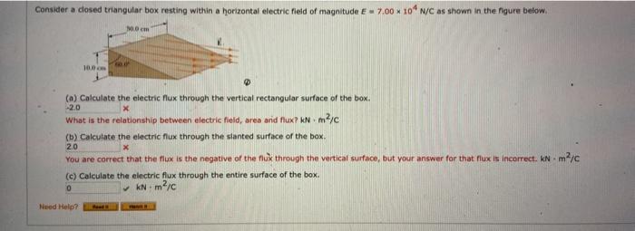 Solved Consider a closed triangular box resting within a | Chegg.com