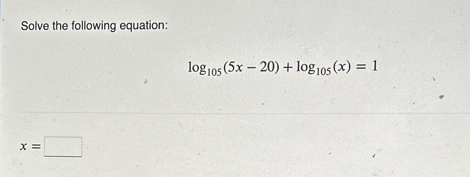 Solved Solve the following | Chegg.com