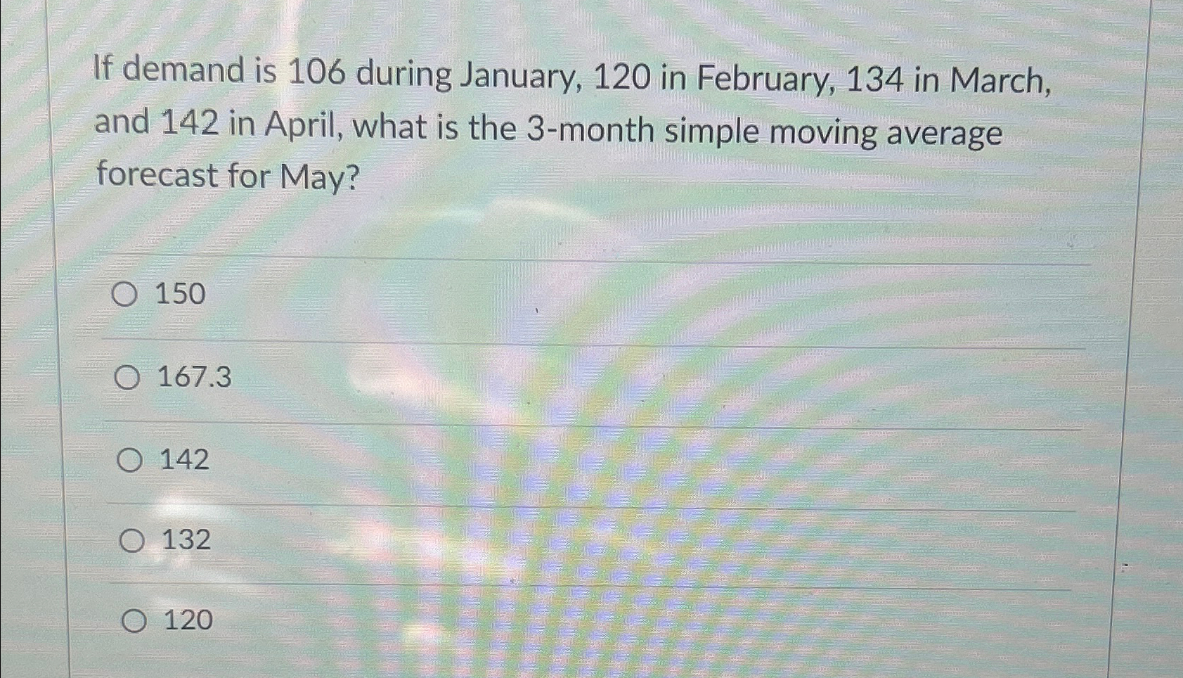 Solved If demand is 106 ﻿during January, 120 ﻿in February, | Chegg.com